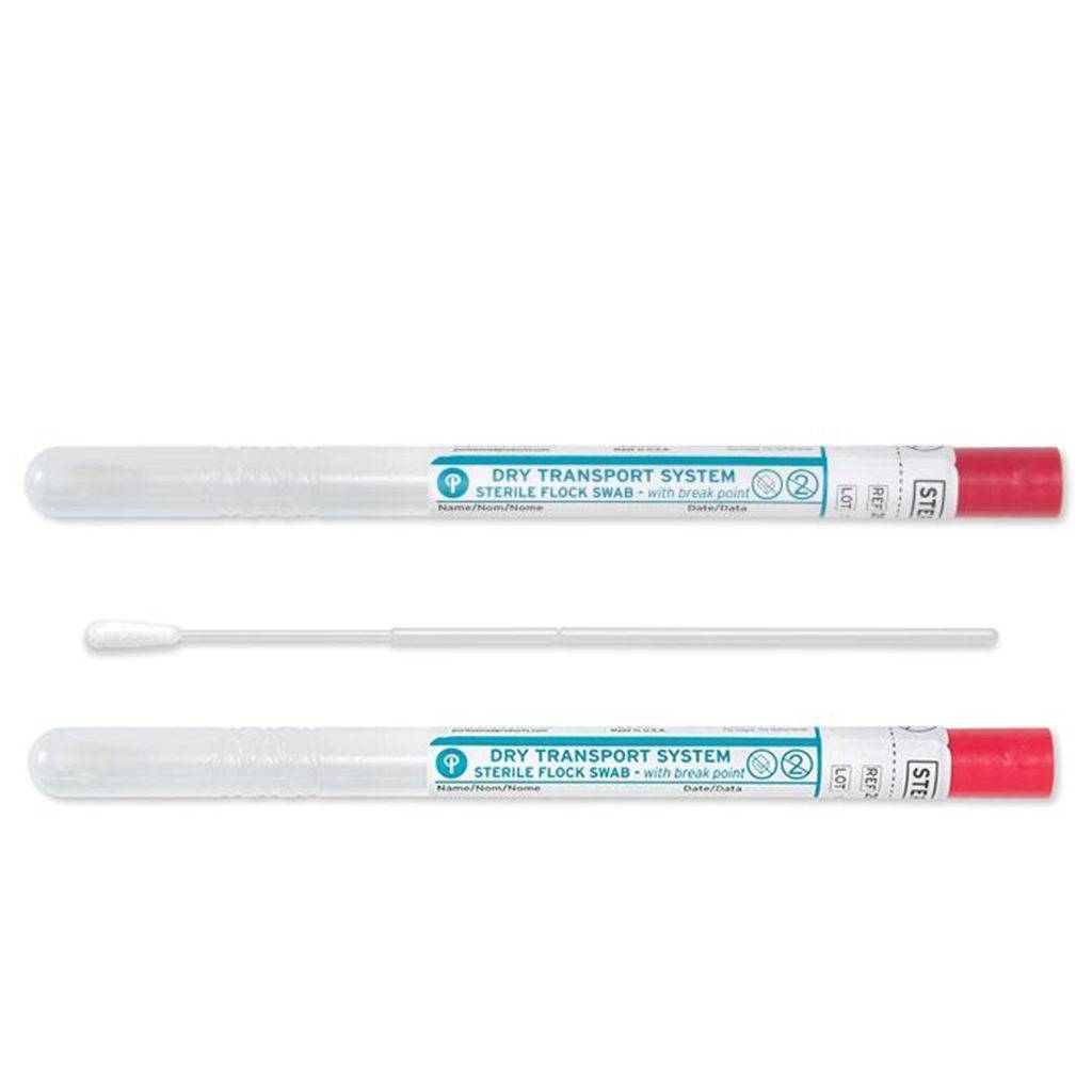 HydraFlock 6" Sterile Standard Flock Swab w/Polystyrene Handle & Dry ...