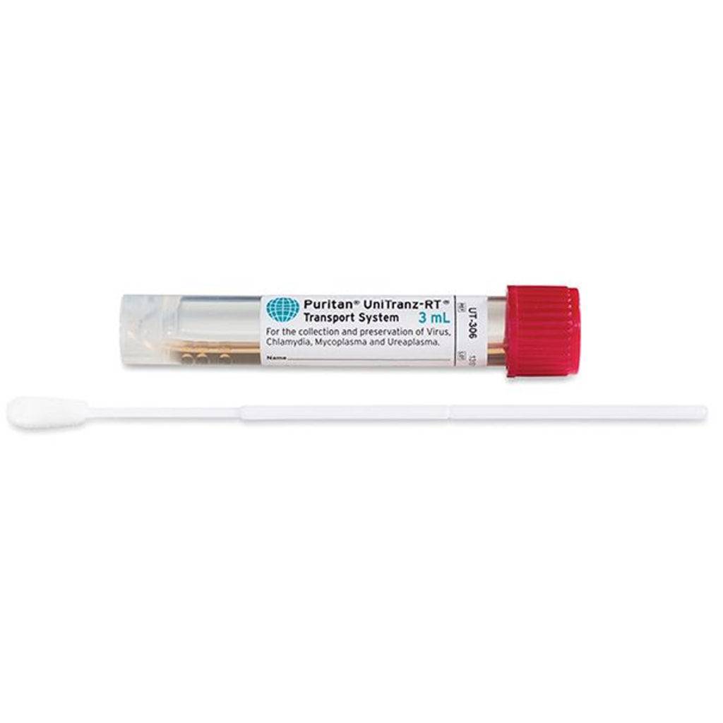 Puritan UniTranz-RT 3ml Filled Vial and 6" Sterile Elongated Flock Swab ...